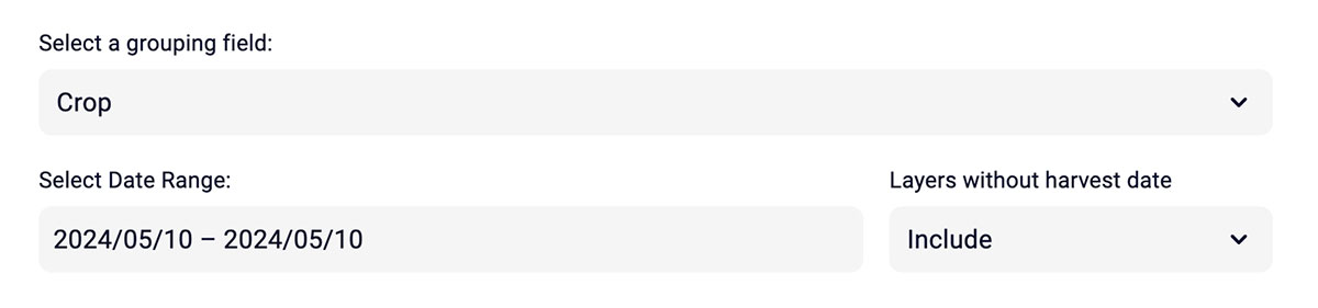 Average yield dashboard - Customer Portal - GeoAgro
